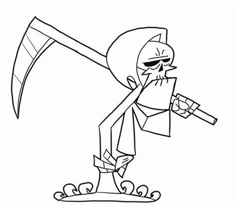 Grim Reaper Colouring Image