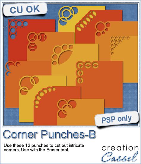 Corner Punches B PSP Brushes 4 99 Creation Cassel Making