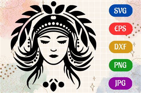 Boho Silhouette Vector SVG EPS DXF PNG Graphic By Creative Oasis