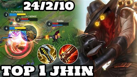 Wild Rift Jhin Top 1 Jhin Gameplay Jhin Main Rank Grandmaster YouTube