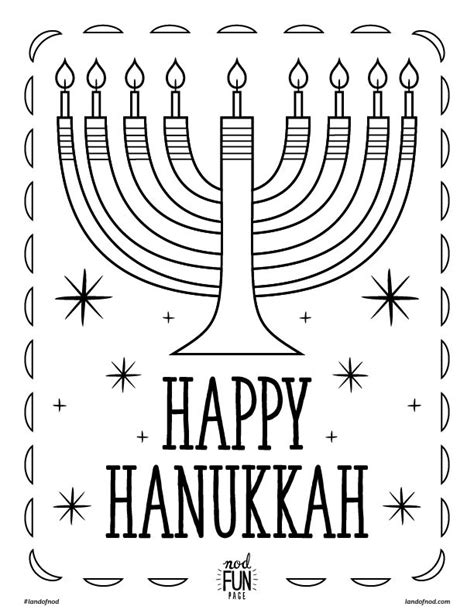 Hanukkah Coloring Printables Tobanga Colors