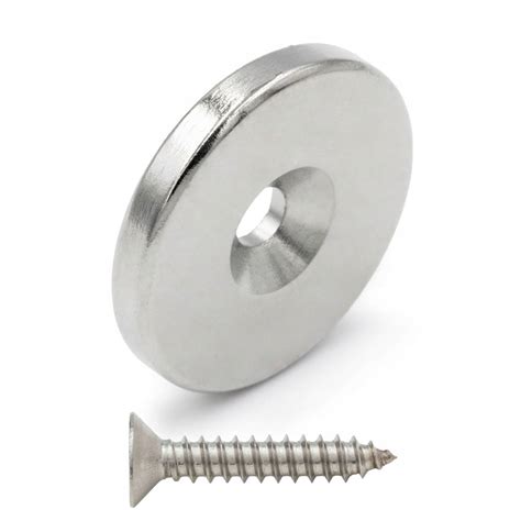 MAGNES NEODYMOWY Z OTWOREM pod wkręt 20x3 mm okrągły walcowy HUNTER