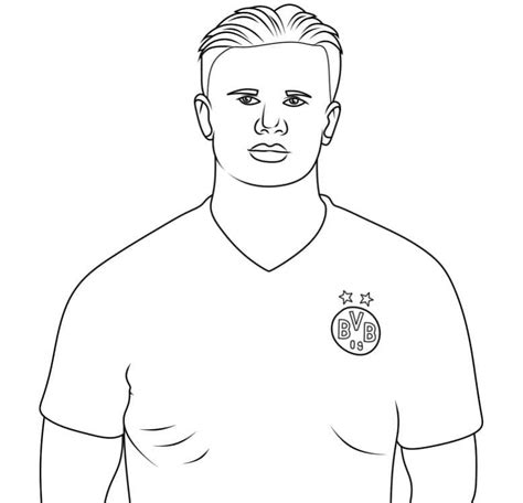 El Joven Erling Haaland Para Colorear Imprimir E Dibujar ColoringLib