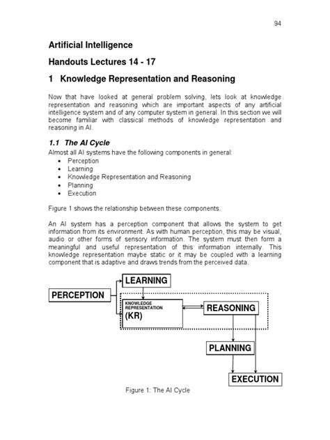 artificial intelligence handouts lectures 14 17 1 knowledge representation and reasoning pdf