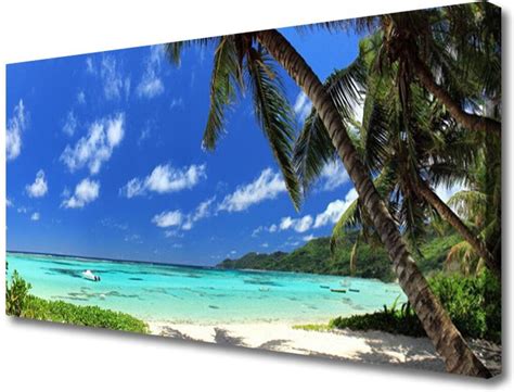 Tulup Obraz na Płótnie Palma Drzewo Morze Krajobraz 100x50cm