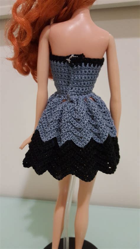 Barbie Strapless Chevron Dress Free Crochet Pattern FeltMagnet