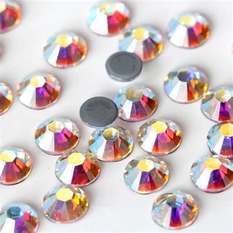 Ss Pcs High Quality Clear Hot Fix Rhinestones Flatback Hotfix