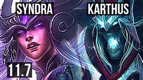 SYNDRA Vs KARTHUS MID 6 1 6 400 Games NA Master V11 7 YouTube