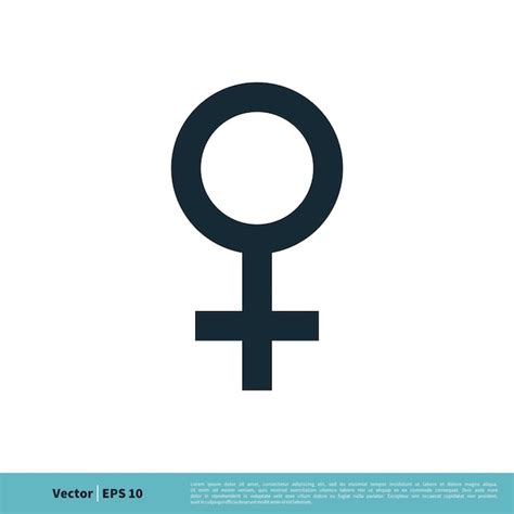 Icono de signo de género femenino vector logo plantilla ilustración