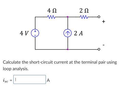 Solved Calculate The Short Circuit Current At The Terminal Chegg