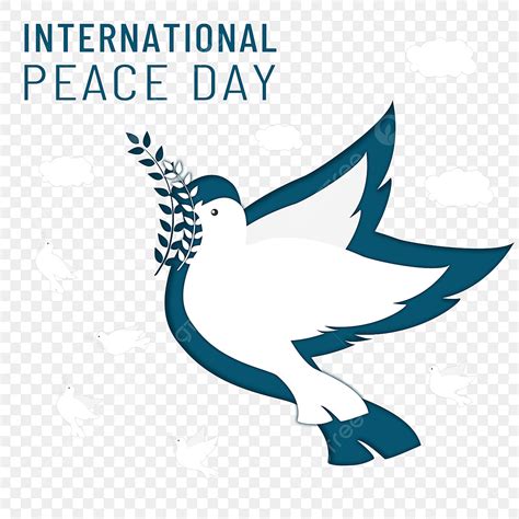 Peace Dove White Transparent Hand Drawn World Peace Day Peace Dove