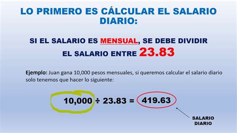 COMO CALCULAR SALARIO DIARIO YouTube