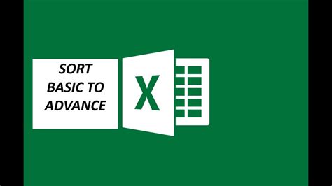 Sorting Data In Excel Sorting Basics To Advance YouTube