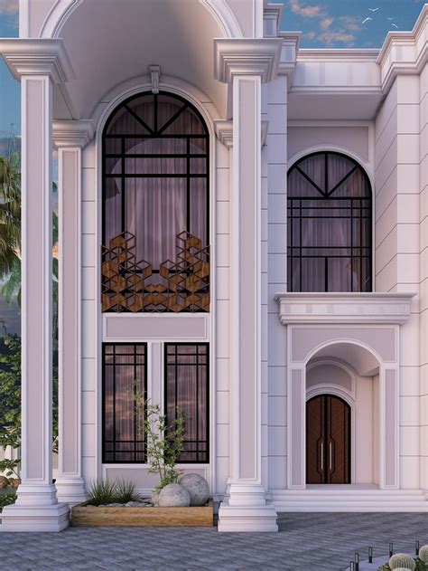 Neo Classic Villa Elevation On Behance Classic House Exterior Neo
