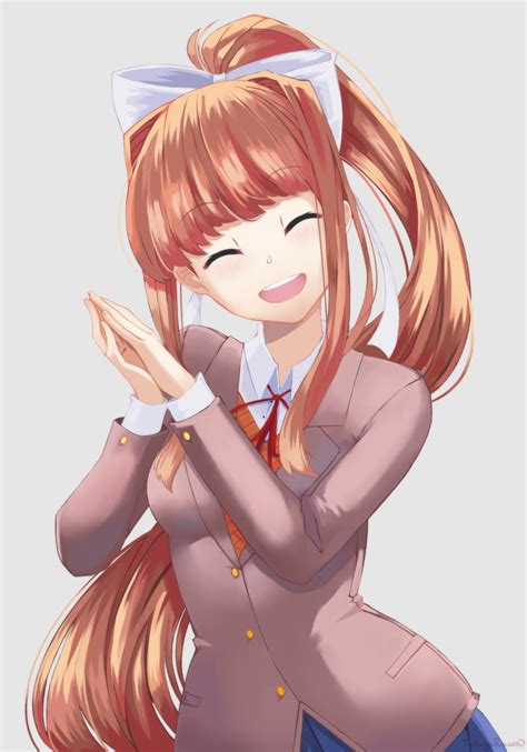 Monika Doki Doki Literature Club Drawn By Takuyarawr Danbooru