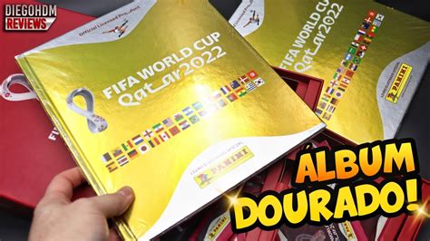 ÁLBUM DOURADO DA COPA PACOTINHOS Panini QATAR 2022 YouTube