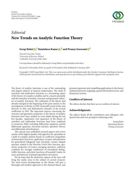 pdf new trends on analytic function theory