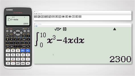 definite integration on casio fx 991ex classwiz youtube
