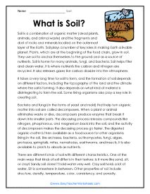 Soil Worksheets