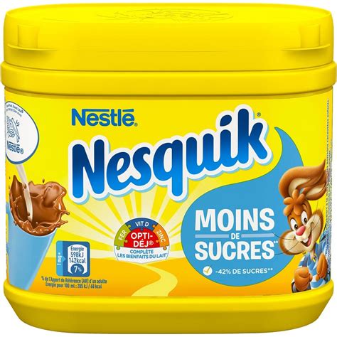 NESTLE CHOCOLAT EN POUDRE MOINS DE SUCRE NESQUIK 350g Petit