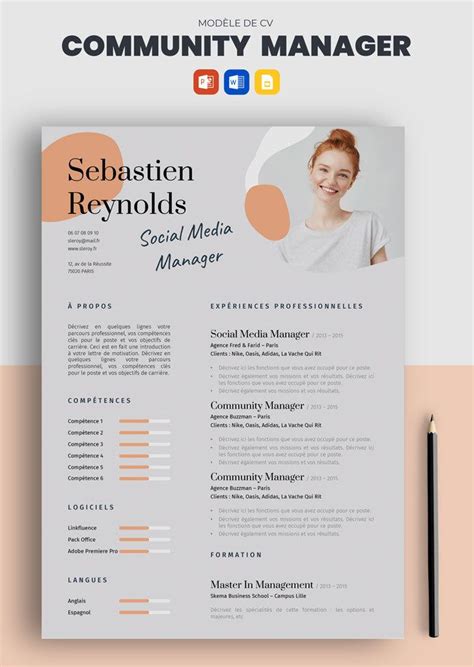 Mod Le Cv Community Manager Cv Community Manager Mod Le Cv Exemple Cv