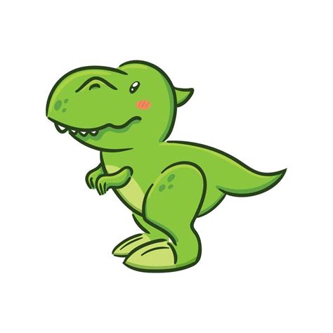 linda tiranosaurio rex en asiático kawaii estilo dinosaurio tirano