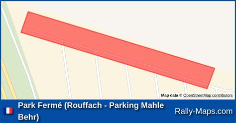 Park Fermé Rouffach Parking Mahle Behr stage map Rallye Régional
