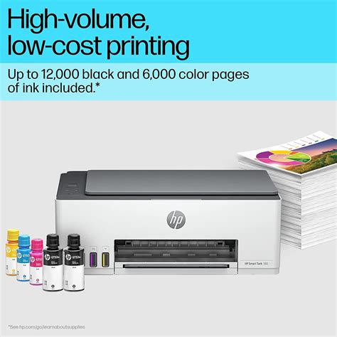 HP 580 Smart Tank All In One Colour Wi Fi Printer With 1 Black Ink