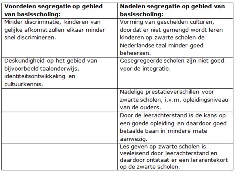 Voor En Nadelen Segregatie In Het Basisonderwijs