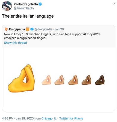 The Entire Italian Language Pinched Fingers Emoji Know Your Meme