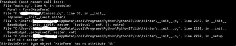 python tk can t be master of toplevel stack overflow