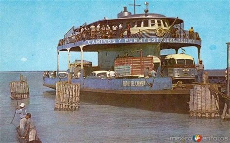 Ciudad del Carmen Campeche Ferry en la Laguna de Términos circa 1968