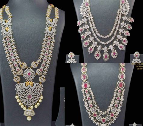 Imitation 1 Gram Gold Diamond Haram Designs Indian Jewellery Designs