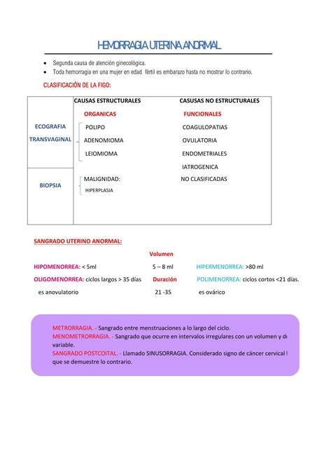 Hemorragia Uterina Anormal Carmen UDocz