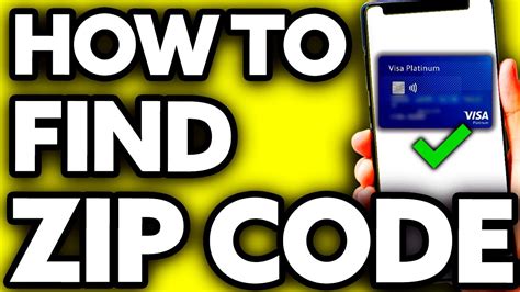 How To Find Your Zip Code On Debit Card Visa Youtube