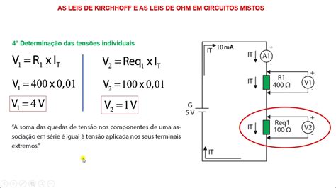 AS LEIS DE KIRCHHOFF E AS LEIS DE OHM EM CIRCUITOS MISTOS YouTube