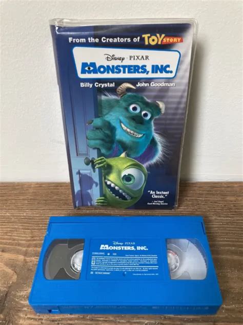DISNEY PIXAR MONSTERS Inc VHS Tape 23967 Blue Tape 2002 John Goodman