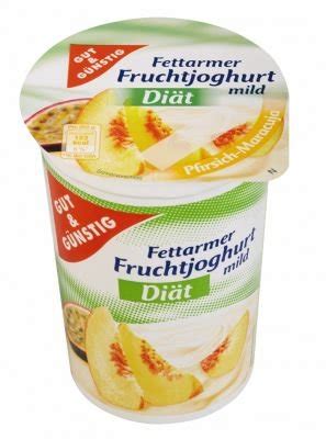 Gut Günstig fettarmer Fruchtjoghurt mild Diät Pfirsich Maracuja 250g