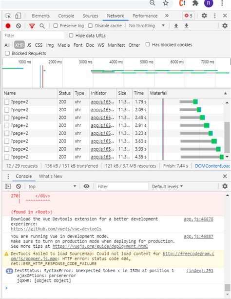 Php Why Is My Ajax Request Failing For Infinity Scroll Pagination In Laravel Stack Overflow