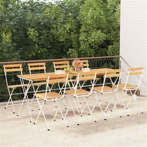 Chaise De Jardin Chaises De Bistrot Pliantes Pcs Bois D Acacia
