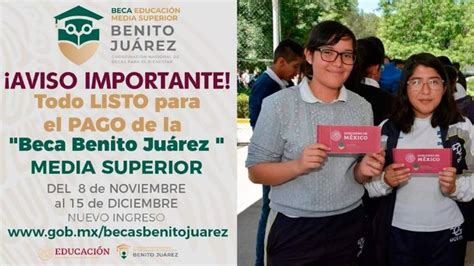 Cuándo depositan el último pago adelantado de la Beca Benito Juárez