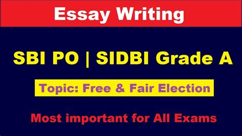Essay For Sidbi Grade A Descriptive Paper Sbi Po Descriptive Paper