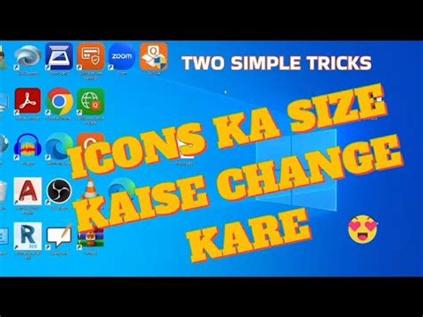 How To Change Size Of Desktop Icons Youtube