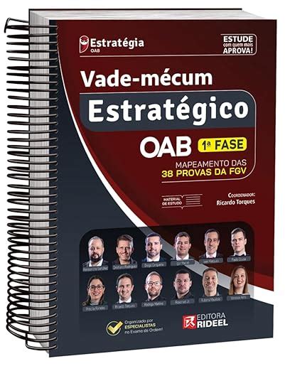 Vade Mecum Estratégico OAB 1ª Fase Mapeamento Das 38 Provas Da FGV
