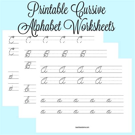 Alphabet In Cursive Worksheets
