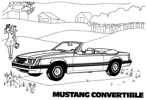 Mustang Convertible Coloring Pages Coloring Cool