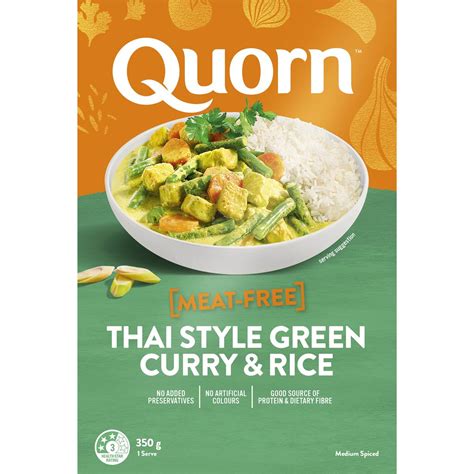 Quorn Meat Free Thai Style Green Curry With Rice G Woolworths