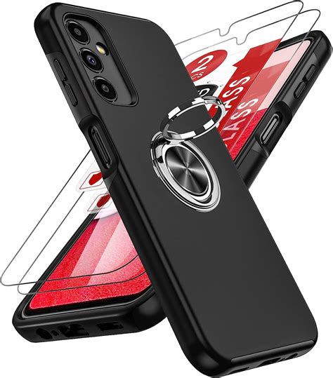 LeYi Coque pour Samsung Galaxy A14 4G 5G avec 2 Verre Trempé Vitre