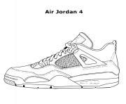 Coloriage Basket Nike Air Jordan Dessin Basket Imprimer