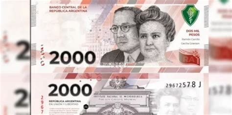 El Banco Central emitirá un billete de 2 mil pesos poco más de 5